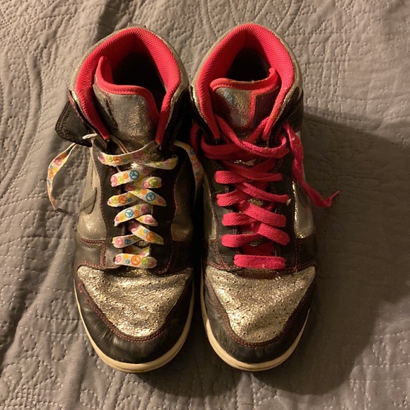Nike | Shoes | Shiny Nike High Top Tennis Shoes | Poshmark